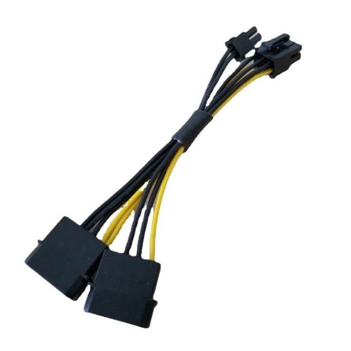 Dual 4Pin IDE Molex to PCI-E PCI Express Graphics Video Display Card ...