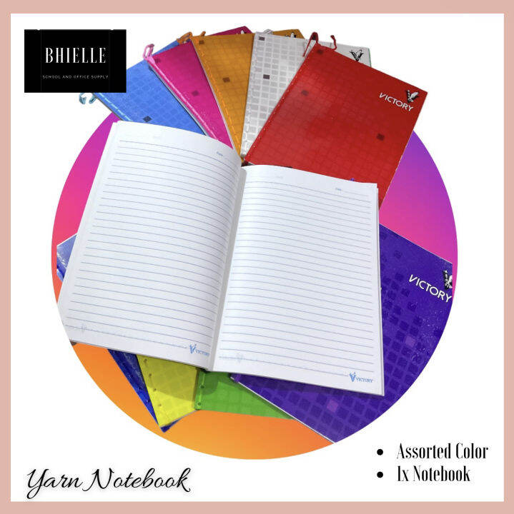 Victory Yarn Notebook ( Sold per piece ) Assorted color 80 leaves ...