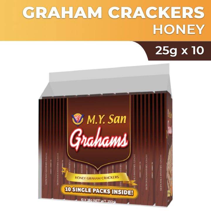 【COD】 MY San Graham Crackers Honey Singles 25g x 10 | Lazada PH