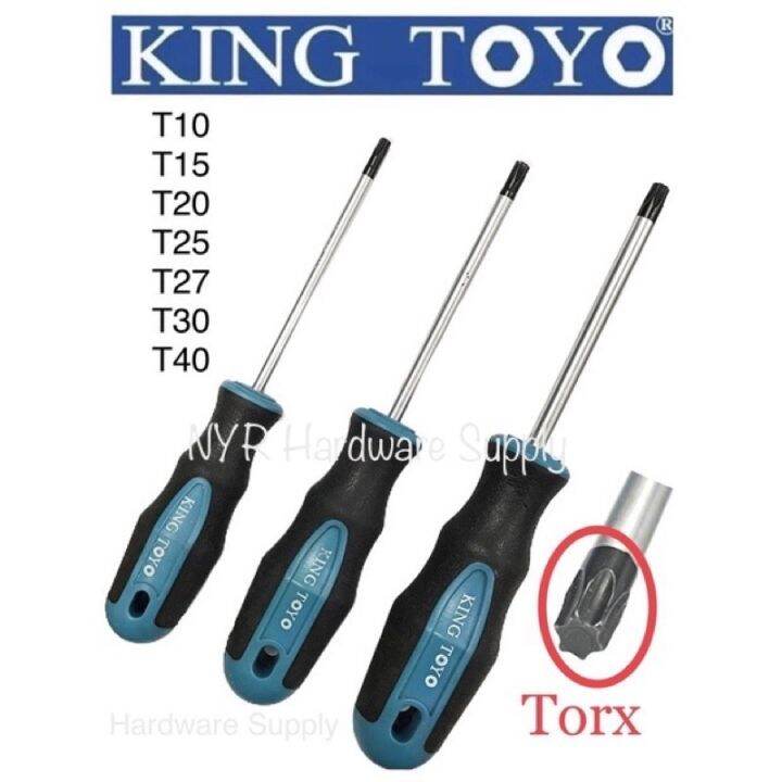 KING TOYO Torx Screw Driver T10 T15 T20 T25 T27 T30 T40 KING TOYO Star ...