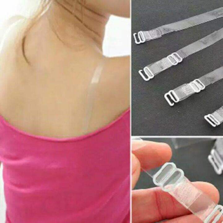 Tali Bra / Tali Pakaian Dalam - Bening Putih Transparant - 1 Pasang ...