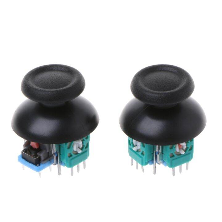 2Pcs/set 3D Analog Axis Joystick Module Potentiometer With Black Thumb ...