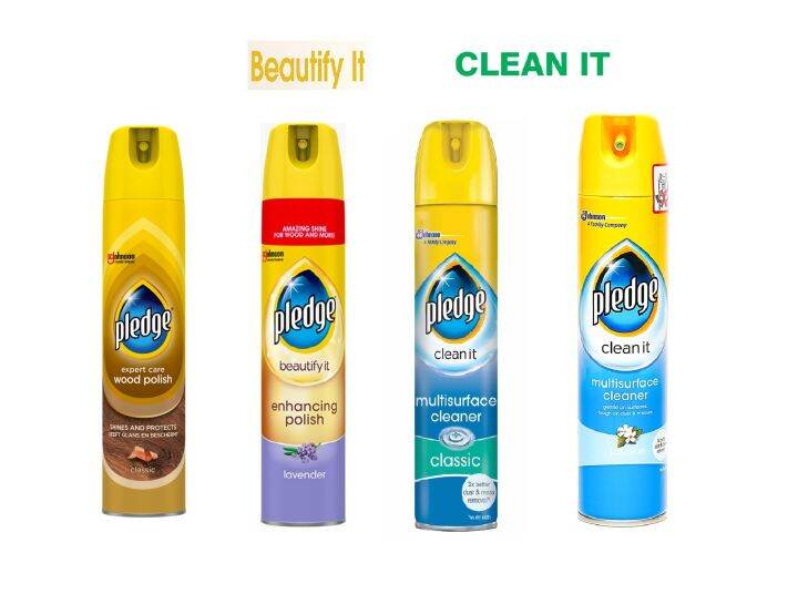 Pledge Enhancing Polish Beautify It / Clean It Multi-Surface Cleaner ...