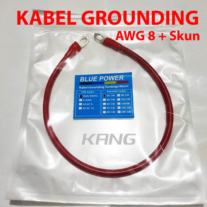 Kabel 8 AWG Plus Skun Kabel Massa Kabel Grounding BLUE POWER | Lazada ...