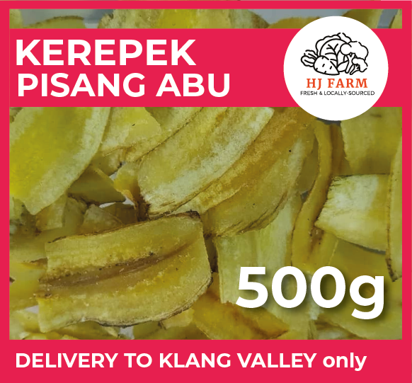 Kerepek PISANG ABU 500g Local Fried BANANA CHIPS Potato Chips Snacks HJ ...