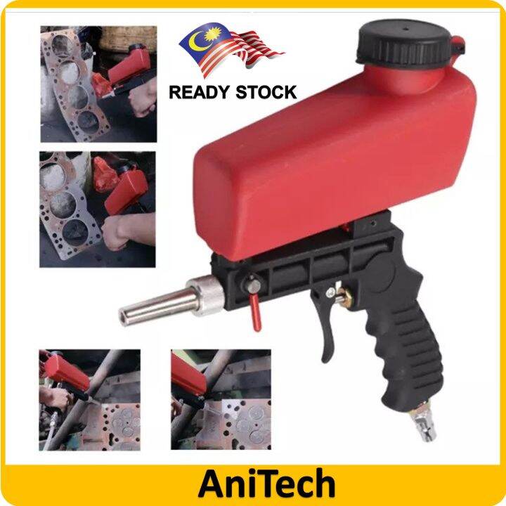 【Ready Stock】 Portable Gravity Sandblasting Gun Pneumatic Set Blaster ...
