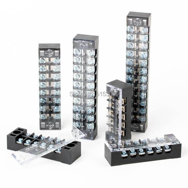 1Pcs Dual Row Barrier Screw Terminal Block Strip Wire Connector 600V 15A 3/4/6/8/10/12 Positions ...