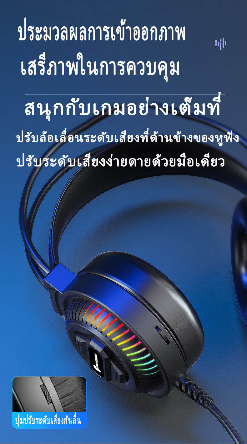 หูฟังเกมมิ่ง pc PSH-300 หูฟังเล่นเกม ระบบเสียง7.1 ไมค์สตรีมเกม หูฟัง ...