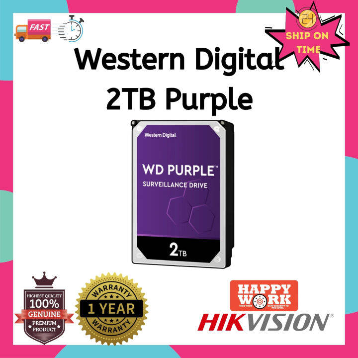 Hikvision WD Purple 2TB Surveillance Hard Disk Drive WD20PURX | Lazada PH