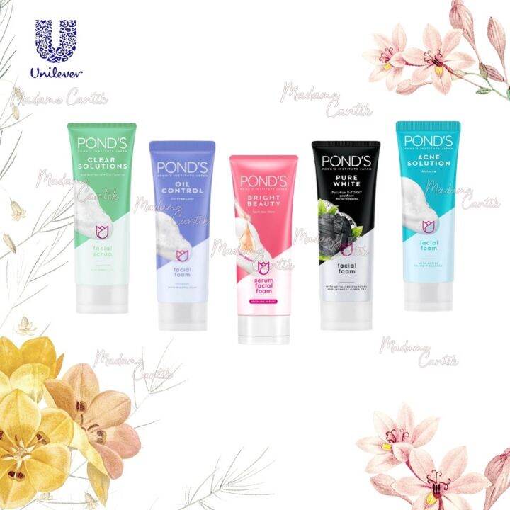 POND'S PURE WHITE & BRIGHT BEAUTY FACIAL FOAM SERIES | Lazada Indonesia