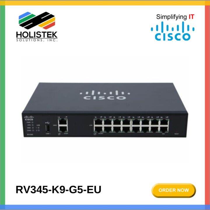 Cisco RV345 Dual WAN Gigabit VPN Router / Firewall (RV345-K9-G5) I ...
