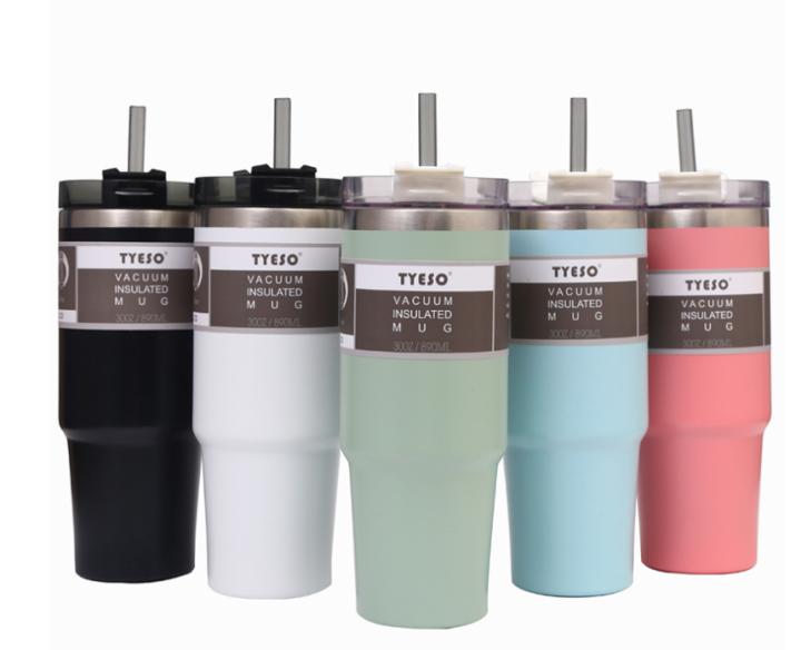 💖 TCE 💖TYESO 20 Oz,30 Oz เก็บความร้อน-เย็น สแตนเลส304 | Lazada.co.th