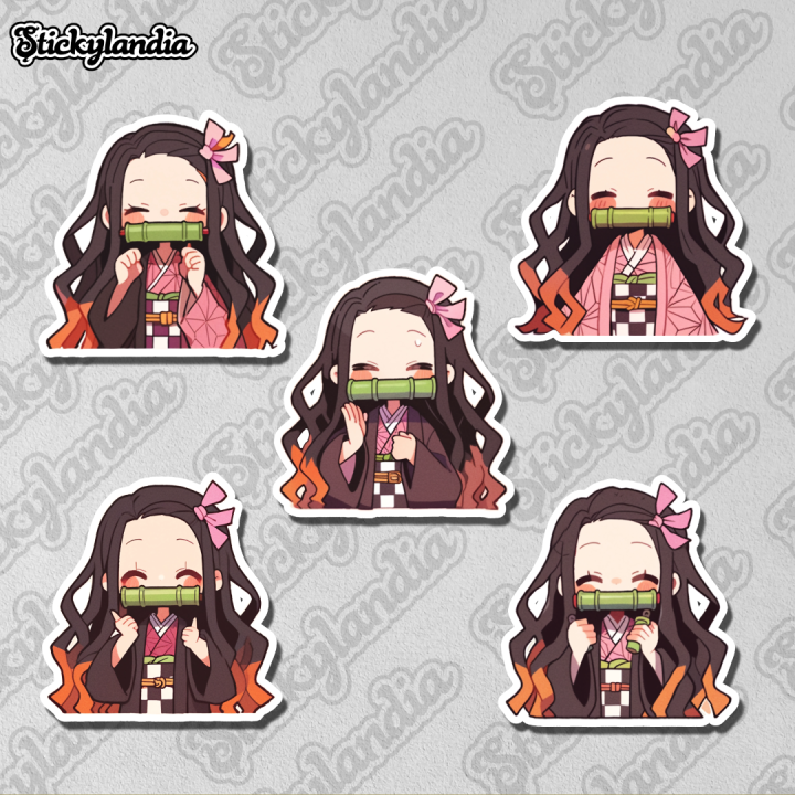 Stickylandia Demon Slayer Nezuko High Quality Waterproof Vinyl Sticker ...