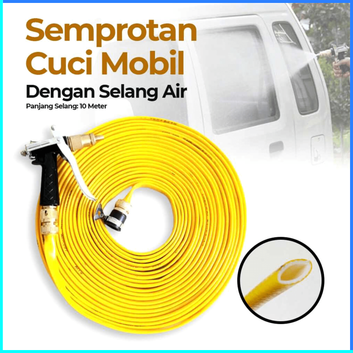 COD BOWEI Semprotan Cuci Mobil dengan Selang Air 10 Meter B350 / alat ...