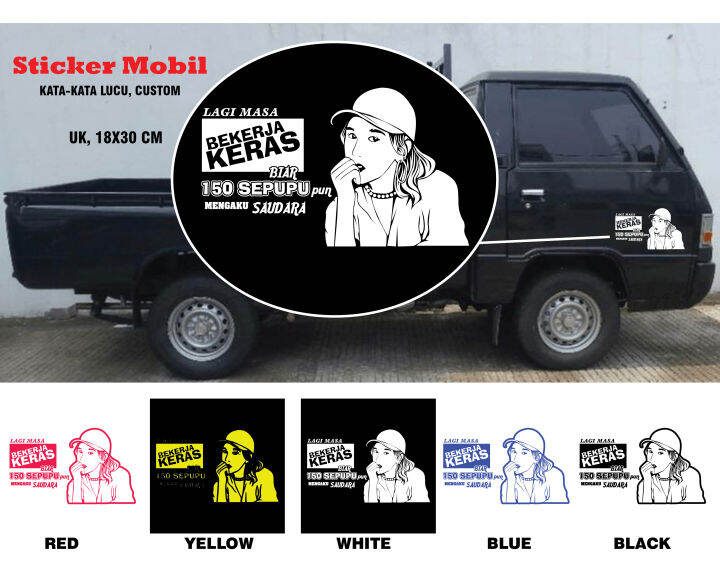 Sticker Mobil pakai kata kata lucu dan bisa di custom | Lazada Indonesia