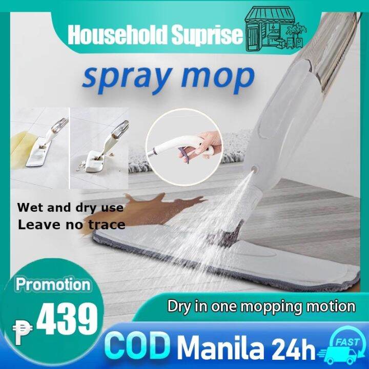 【Ship from Manila】Spray Mop Tools Mop with Spinner 360 Degree Rotating Water Spray | Lazada PH
