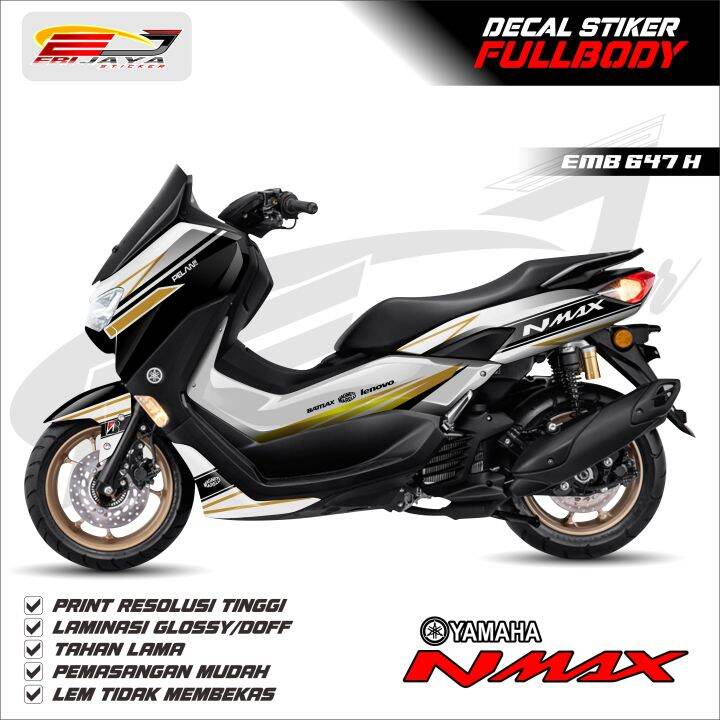 STIKER DECAL MOTOR NMAX NEW DESAIN VARIASI-DECAL FULL BODY BISA PAKAI ...