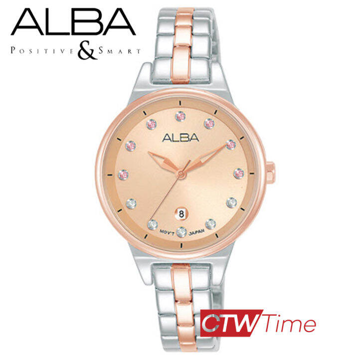 Alba Ladies นาฬิกาข้อมือผู้หญิง สายสแตนเลส รุ่น AH7U44X1 (สองกษัตริย์ ...