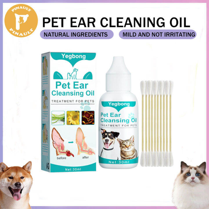Pet ear clean oil cat ear deodorant anti-ticks cat dog remove insect ...