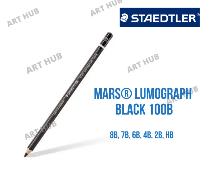 ART HUB - STAEDTLER Mars Lumograph Black Drawing Pencil 100b (Sold Per Piece, Fine, Sketching ...