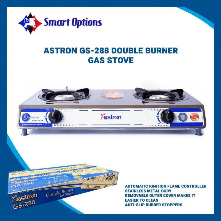 ASTRON GS-288 Double Burner Gas Stove | Lazada PH