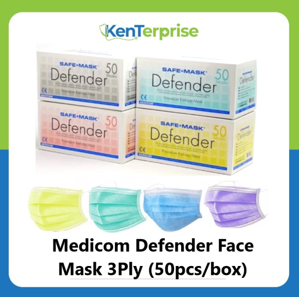 Medicom Defender Face Mask 3Ply (50pcs/box) | Lazada PH
