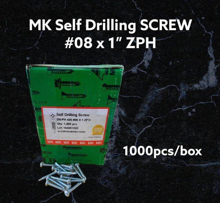 MK Self Drilling Screw #08x1" 1000pcs/box Screw metal skru ekor udang ...