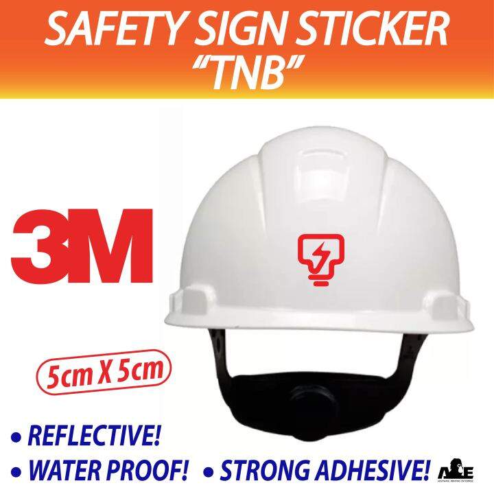 [3M Reflective] TNB Sticker | Helmet Sticker | Safety Sign | Sticker ...