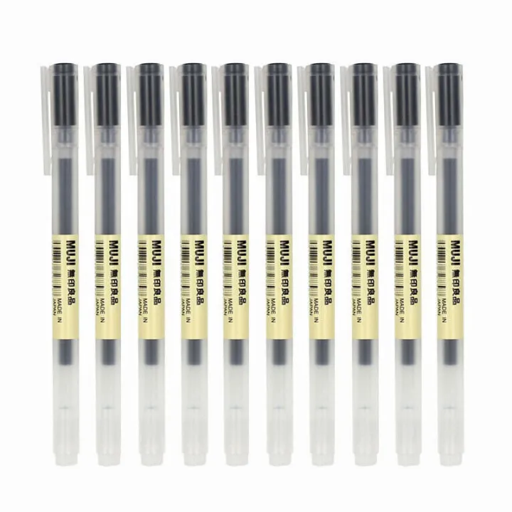 {hot} 10pcs MUJI MoMA Gel Ink Ball Point Pen Japan Black/Blue/Red ...