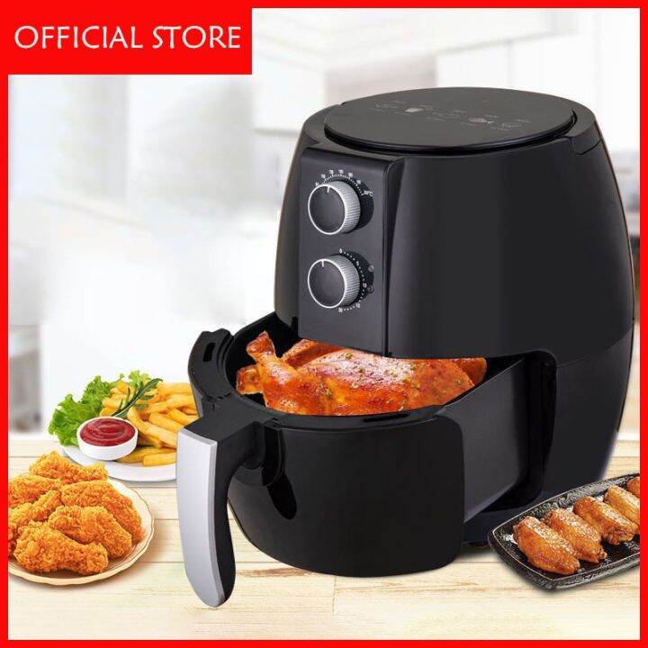 DESLON 4.5L Electric Air Fryer Timer Cooker Non-Stick Fry Roast Grill ...