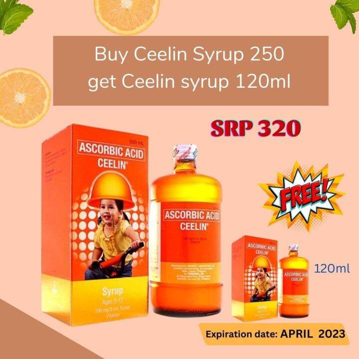 FREE 120ML Unilab Ascorbic Acid Ceelin Syrup 250ml | Lazada PH