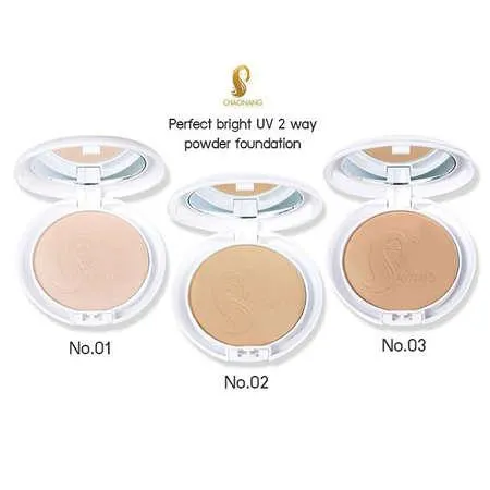 เจ้านาง แป้งเจ้านาง แป้งผสมรองพื้น คุมมัน Perfect Bright UV 2 Way ...
