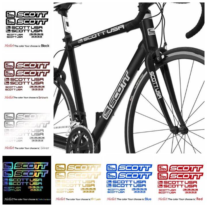 FESA Adhesive Set 14X bicycle mountain bike Scott Road Bike Sticker ...