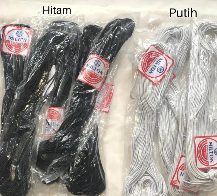 Karet Elastis MILTON / Tali Karet Kancing Bulat 2 mm 20 Meter | Lazada