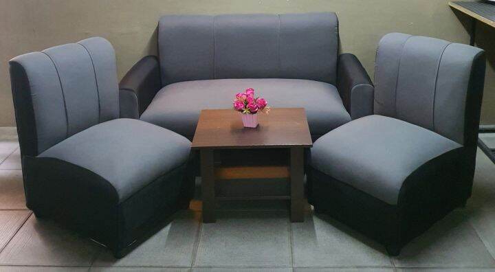 sala set grey fabric with center table | Lazada PH
