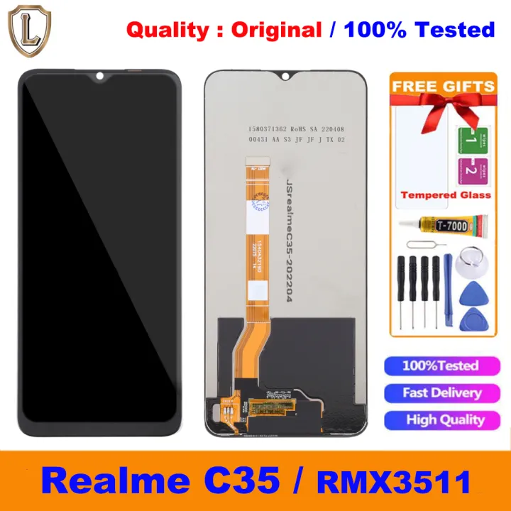 100% tested Original LCD For Realme C35 LCD RMX3511 LCD Display Touch ...