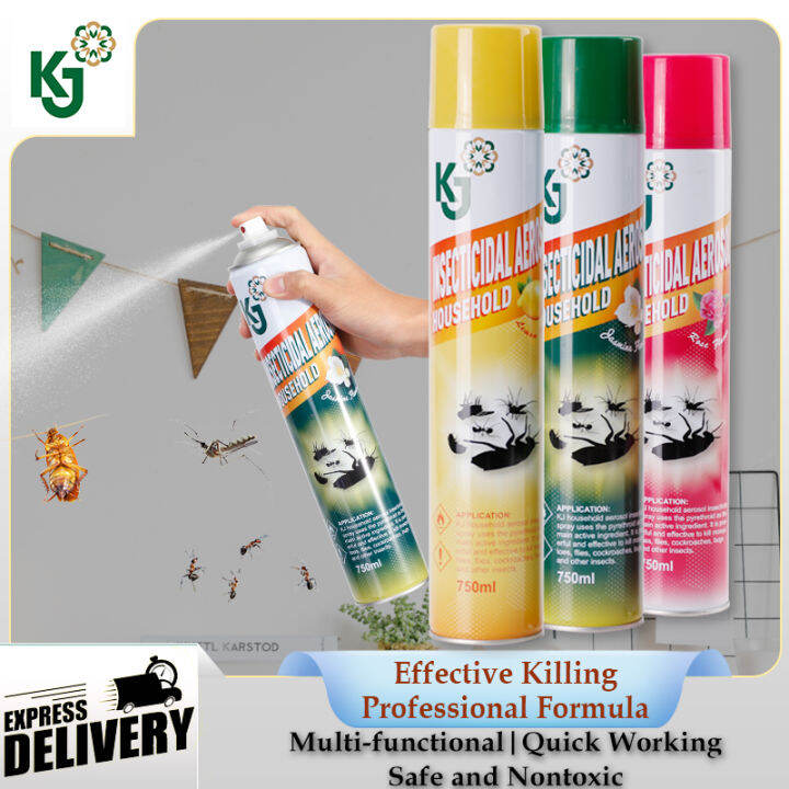KJ Insecticide Aerosol Spray Lemon/Rose/Jasmine 750ml | Lazada PH