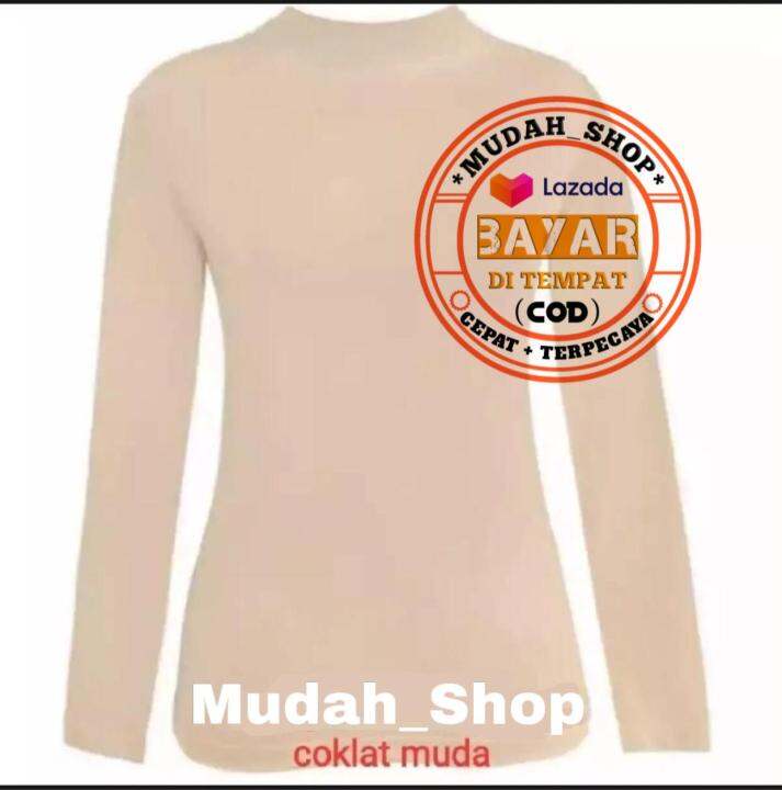 MANSET BAJU KAOS Spandek ATASAN WANITA LENGAN TANGAN PANJANG SIZE M - L -XL XXL-3XL (JUMBO ...