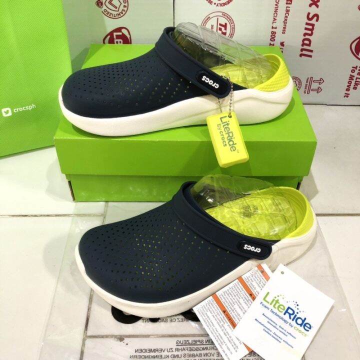 Crocs Literide NAVY NEON Clog For Men Women | Lazada PH