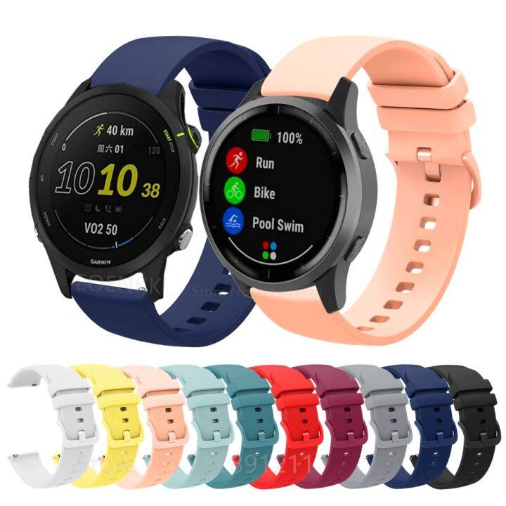 สายซิลิโคนสําหรับ Garmin Forerunner 255 255S 245 645 / Venu SQ 2 Plus ...