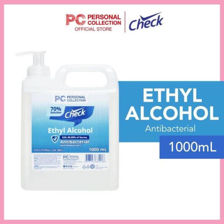 CHECK 70% Ethyl Alcohol 1000 mL/100mL by Personal Collection | Lazada PH