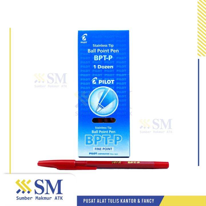 (12 PCS) PULPEN/BOLPEN PILOT BPTP WARNA MERAH | Lazada Indonesia