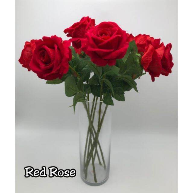 Red Rose Kain Baldu / Velvet cloth | Lazada