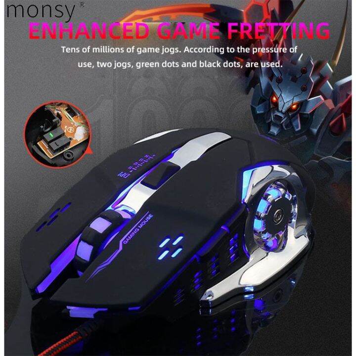 rakk keyboard Mouse Wired Mechanical Luminous Mouse Gaming Modeling PC ...