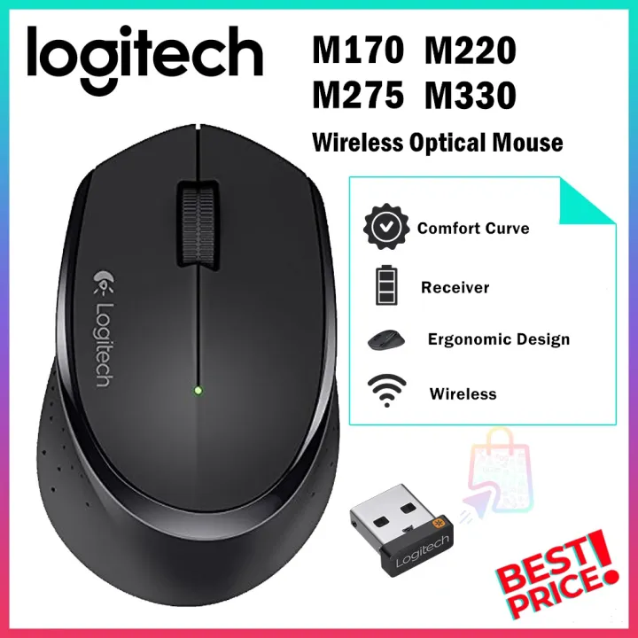 Logitech M220/M330/M170/M275 Wireless Mouse 2.4GHz USB Optical Mice ...