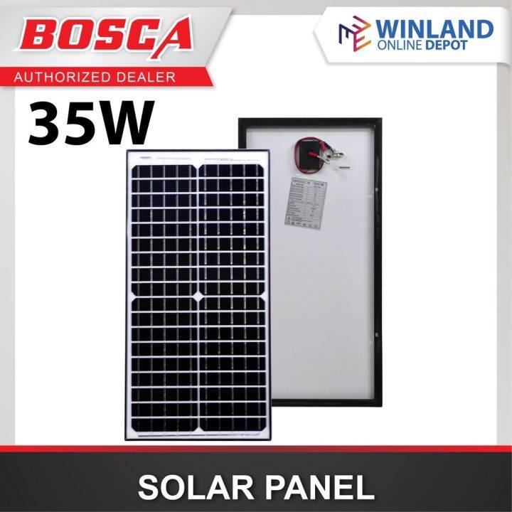 BOSCA by Winland Solar Panel Mono 35 Watts 12 Volt Pv Solar Module ...