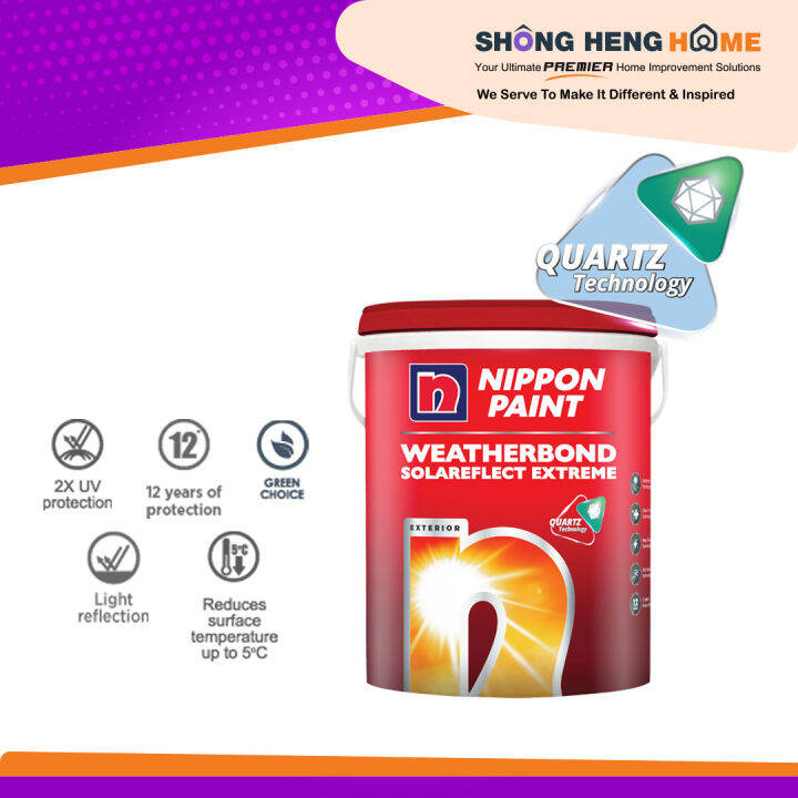 1L Nippon Paint Weatherbond Solareflect Extreme with Quartz Technology ...