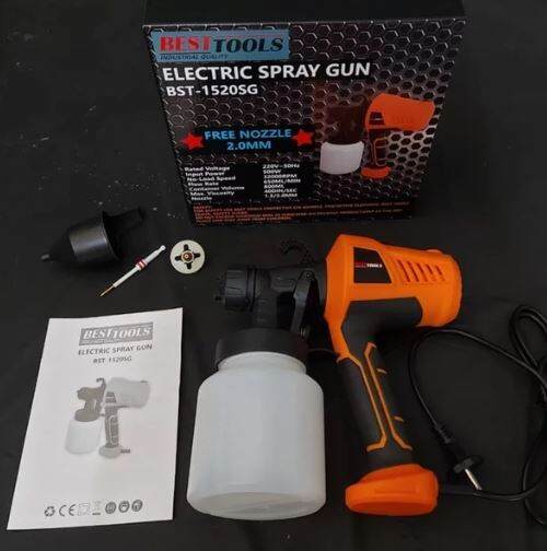 Mesin Semprot Cat Elektrik 800 ml Spray Gun Elektrik BESTTOOLS ...