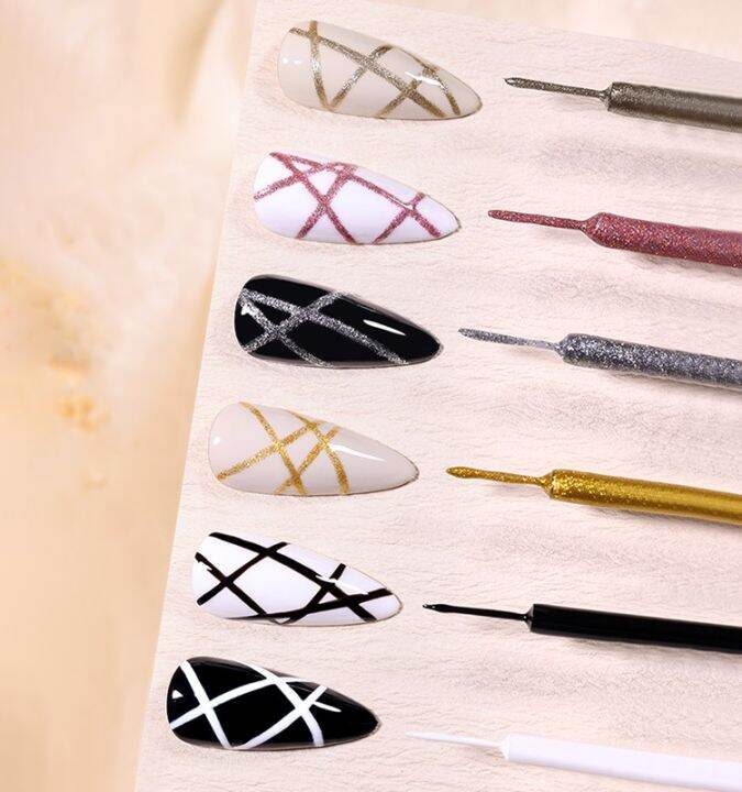 JN Brand Matrix Gel Nail Art Kit with Paint Design Wire Drawing Nail ...