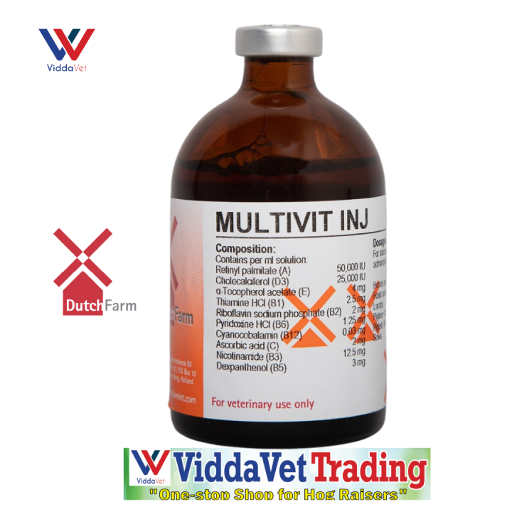 1Bot Dutch Farm Multivit Inj 100ml for animals pets dogs cats cattle ...
